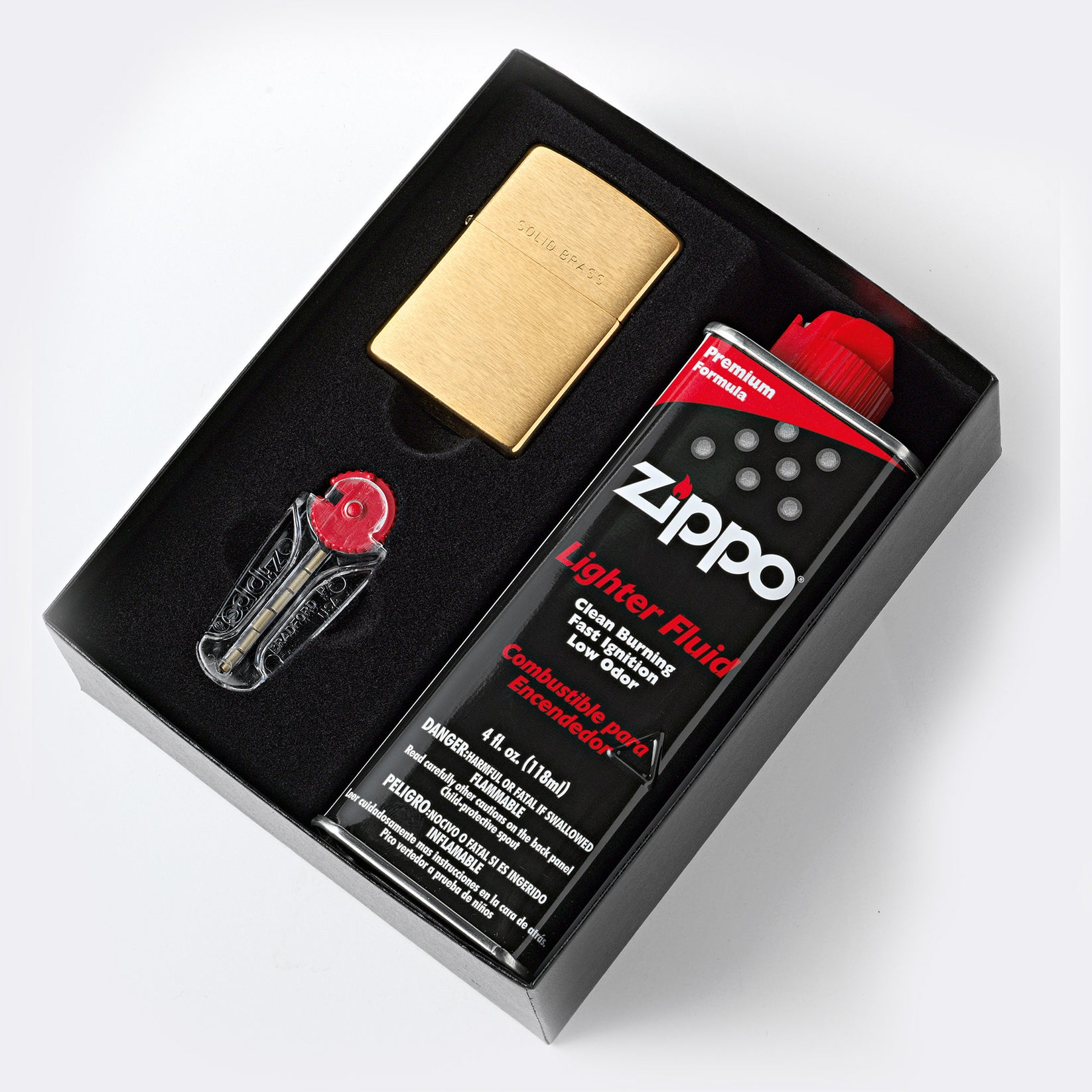 Brushed Finish Brass Gift Set | Zippo Lighter Australia – Zippo Australia