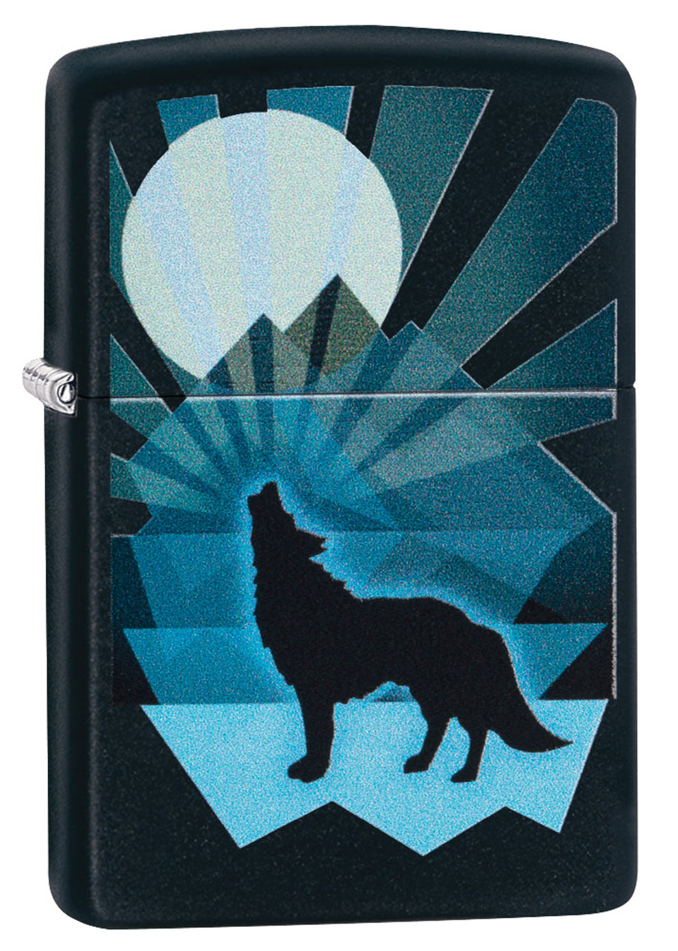 Wolf and Moon Design | Black Matte | Zippo Lighter – Zippo Australia