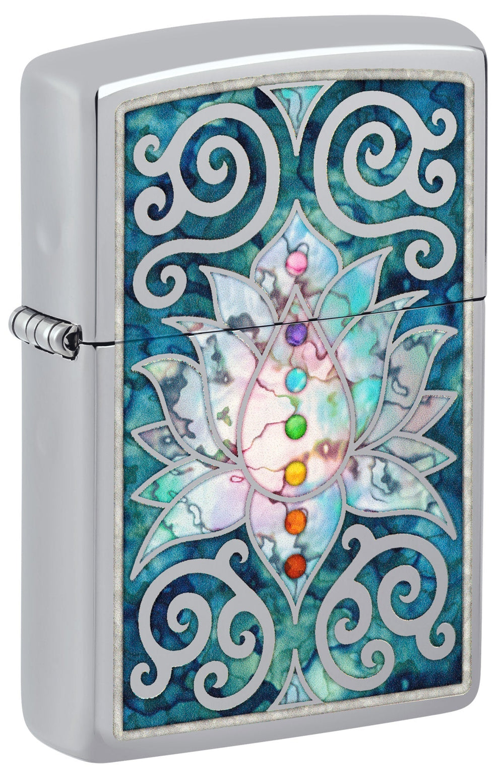 Lotus Flower Design | High Polish Chrome | Zippo Lighter – Zippo Australia